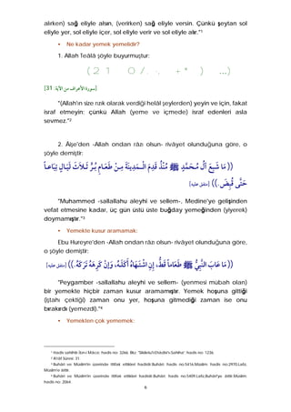 Yeme Ve Icme Adabi | PDF