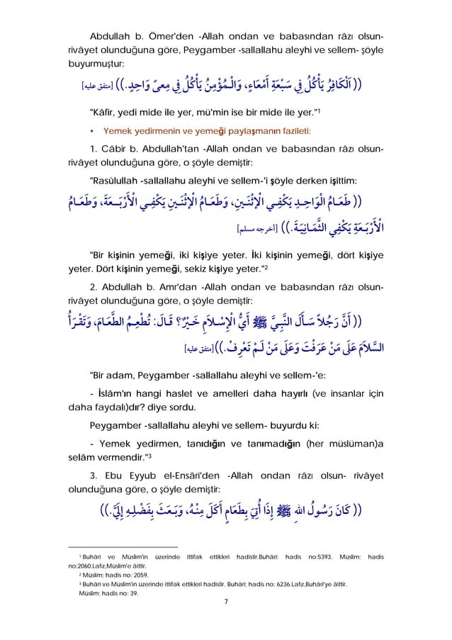 Yeme Ve Icme Adabi | PDF