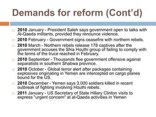 Yemen conflict Timeline | PPT