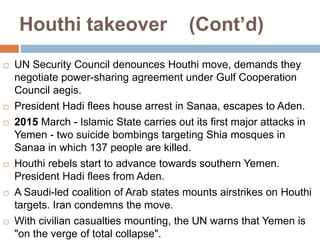 Yemen conflict Timeline | PPT