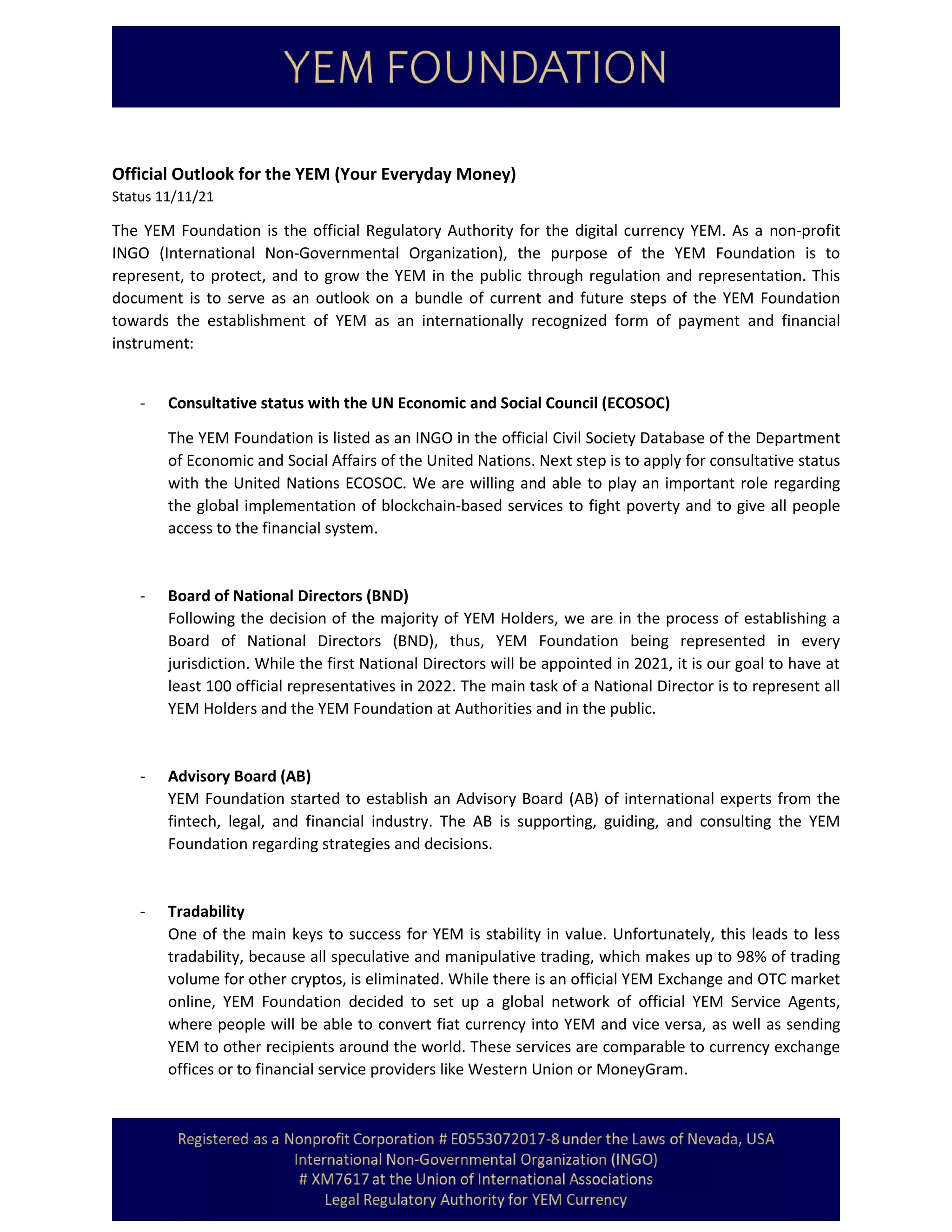 YEM Foundation Outlook(English) | PDF