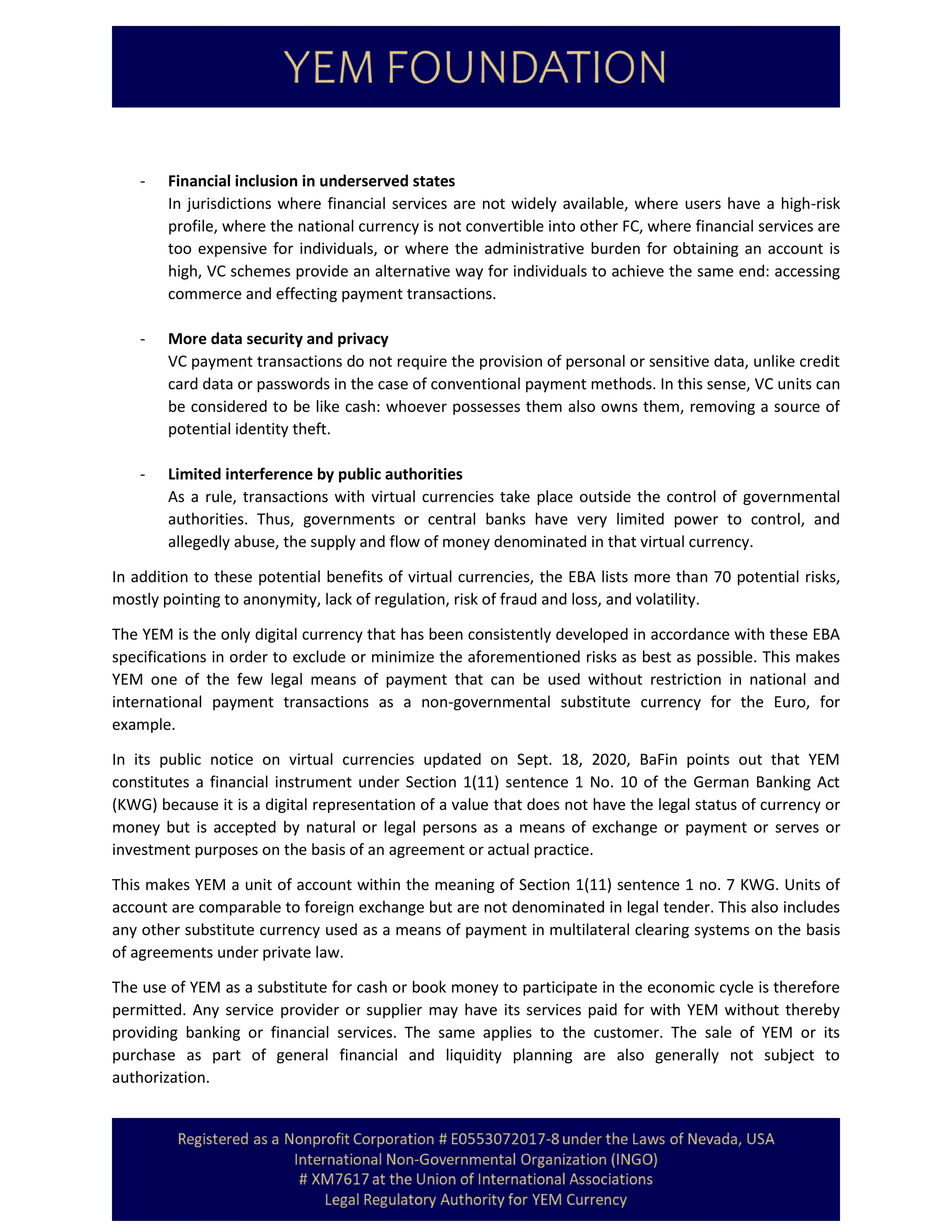 YEM Foundation Status (English) | PDF