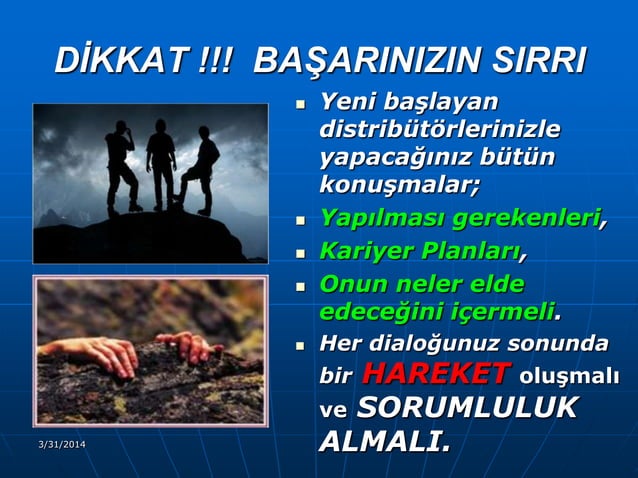 Yeni başlayanları harekete geçirmek | PPT