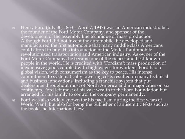 Henry FORD | PPT