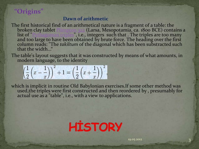 History Of Number Theory | PPTX