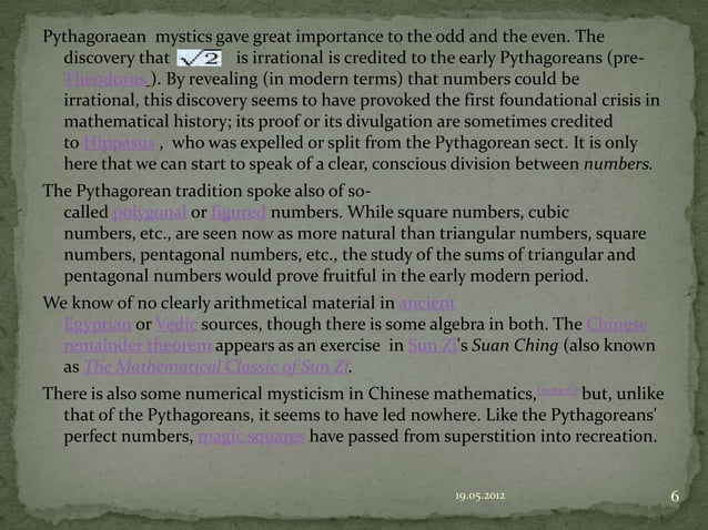 History Of Number Theory | PPTX