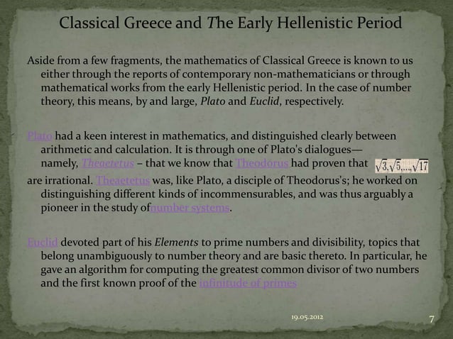 History Of Number Theory | PPTX