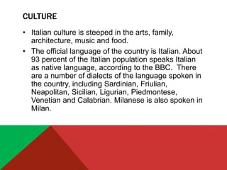 ITALY | PPTX | Europe Travel | Travel Locations