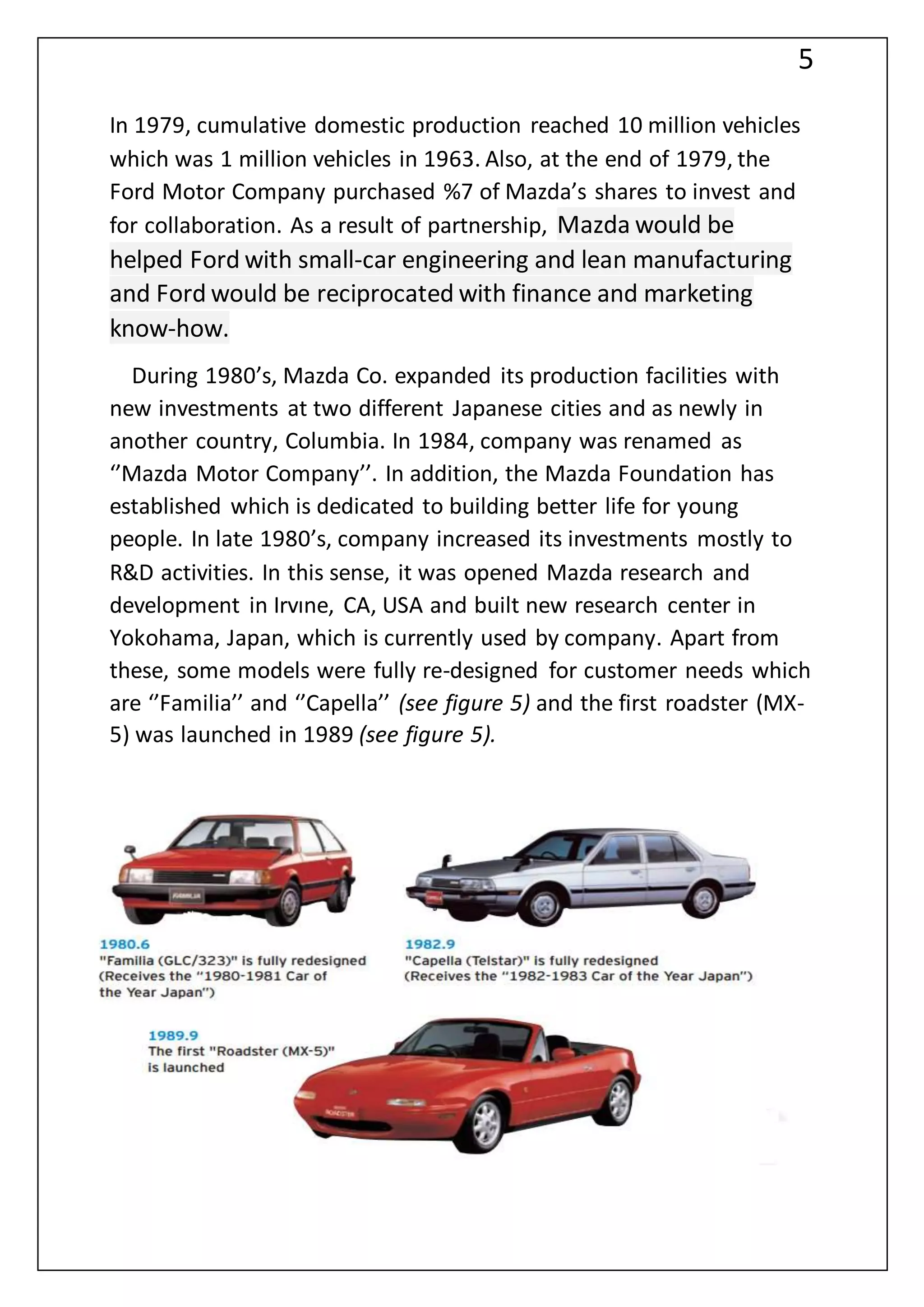 Hıstory of Mazda Motor Corporation | PDF