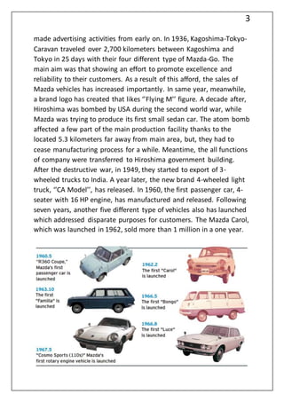 Hıstory of Mazda Motor Corporation | DOCX