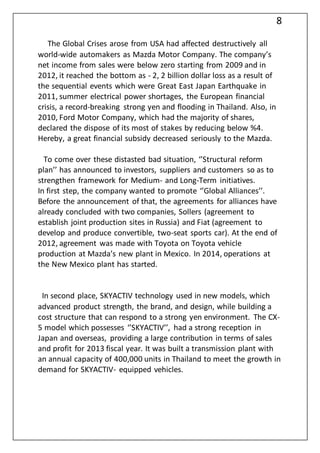 Hıstory of Mazda Motor Corporation | DOCX