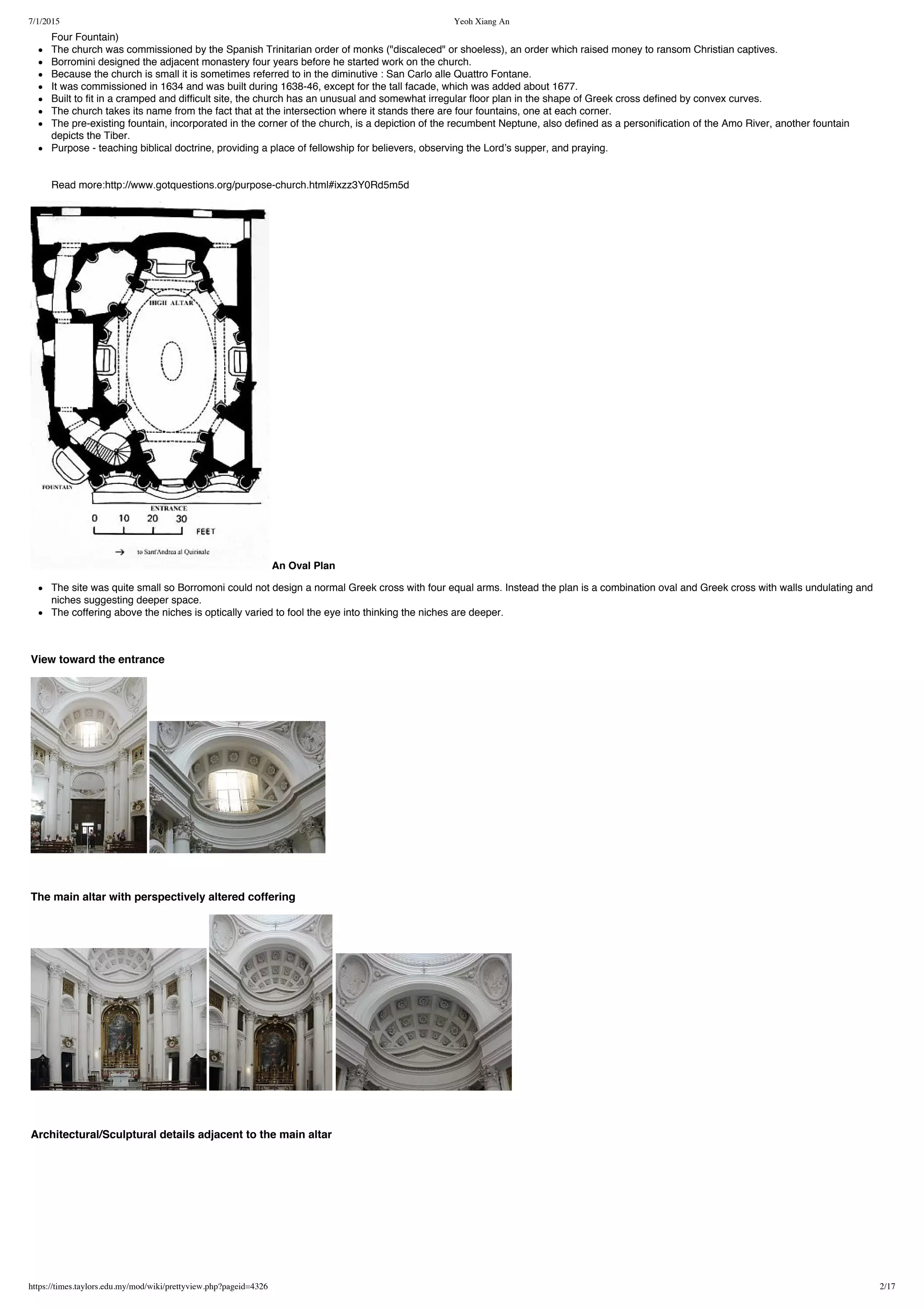 Precedent Online Forum San Carlo alle Quattro Fontane | PDF