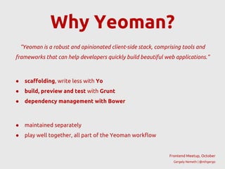 Yeoman intro | PDF | Web Development | Internet