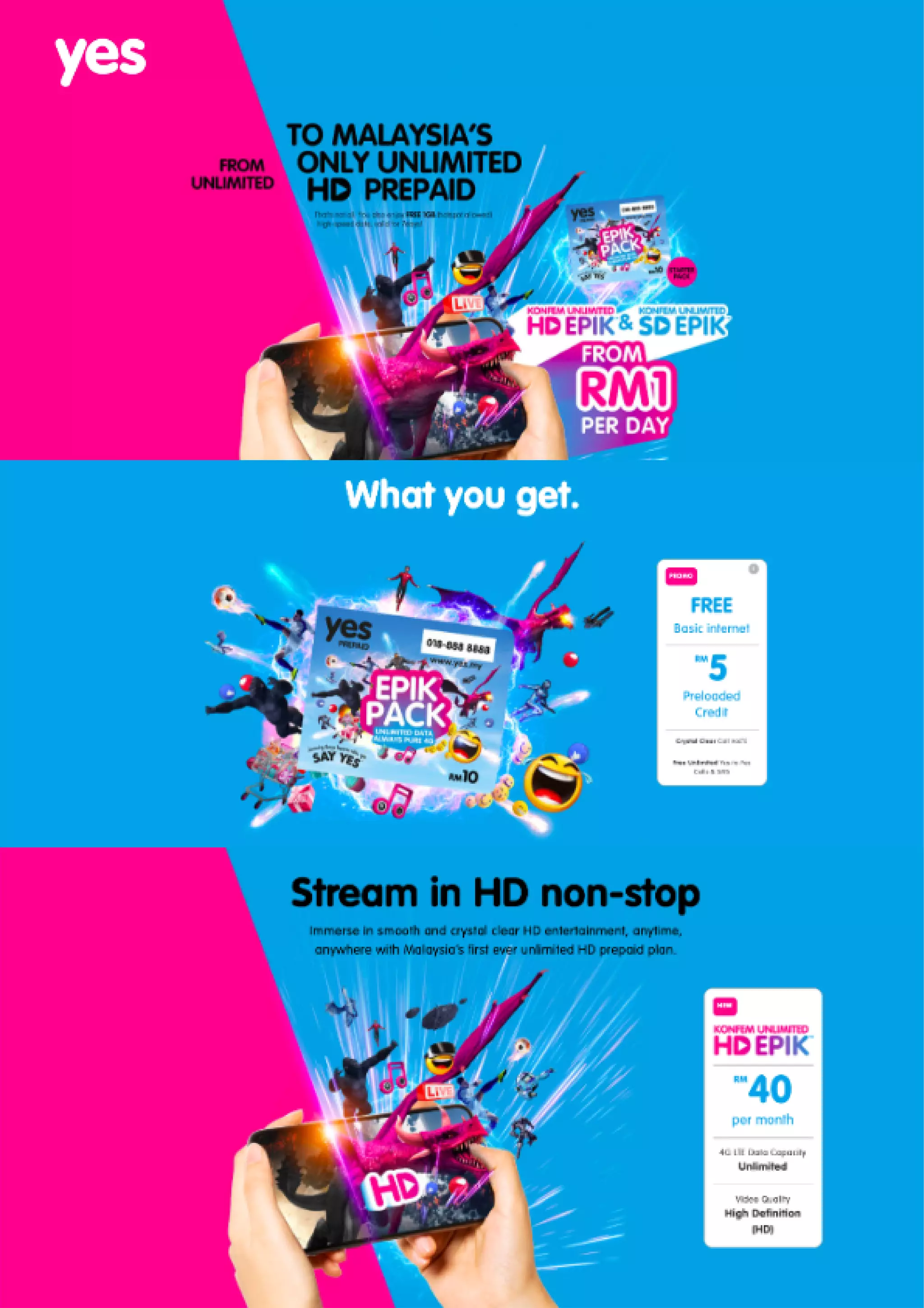 Yes 4G Prepaid Plans Malaysia | PDF