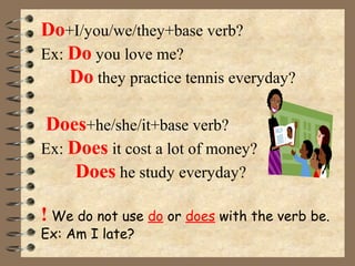 Yes no and WH questions in Simple Present | PPT