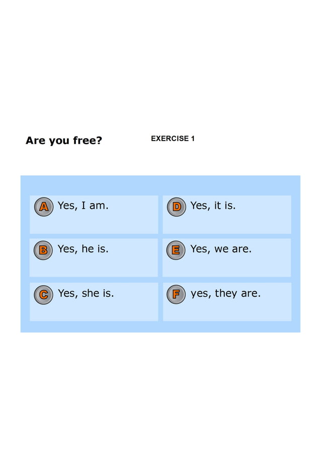 Yes no questions with be-explanation + exercises | PDF