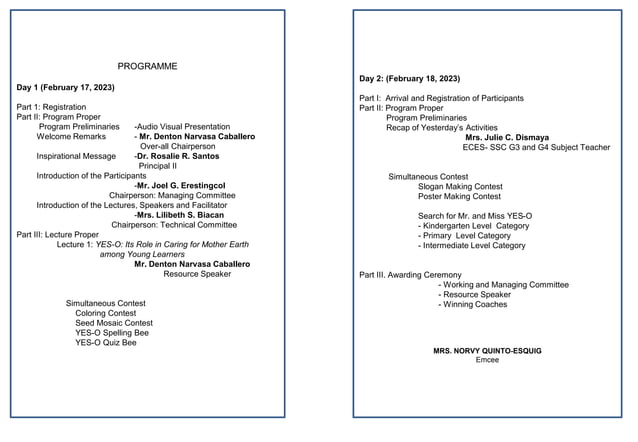 YES-O-Program.pptx | Personal Celebrations & Life Events