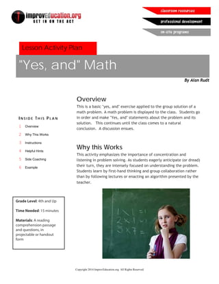 "Yes, and" Math | PDF
