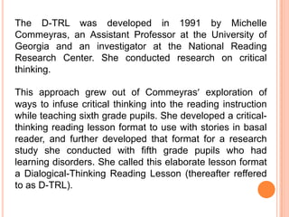 Dialogical-Thinking Reading Lesson | PPTX