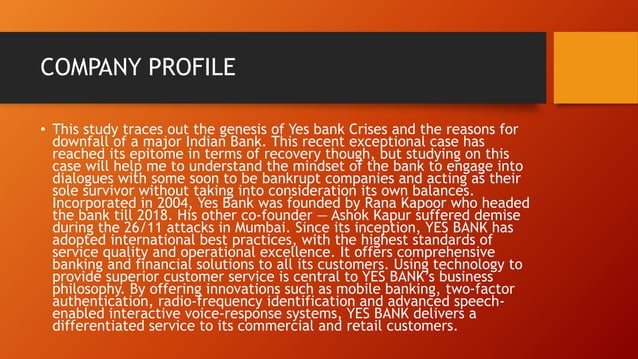 YES BANK CASE STUDY.pptx | Business Banking & Finance | Business