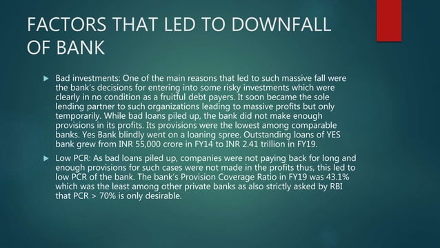 YES BANK CASE STUDY.pptx | Business Banking & Finance | Business