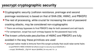 Yescrypt: хэширование паролей после bcrypt и scrypt | PPT