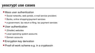 Yescrypt – Password Hashing Beyond Bcrypt and Scrypt | PPT
