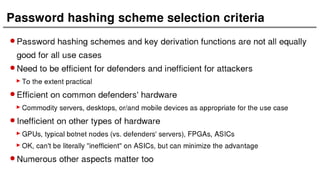 Yescrypt – Password Hashing Beyond Bcrypt and Scrypt | PPT