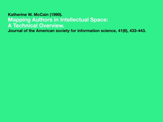 Mapping Authors in Intellectual Space | PPT