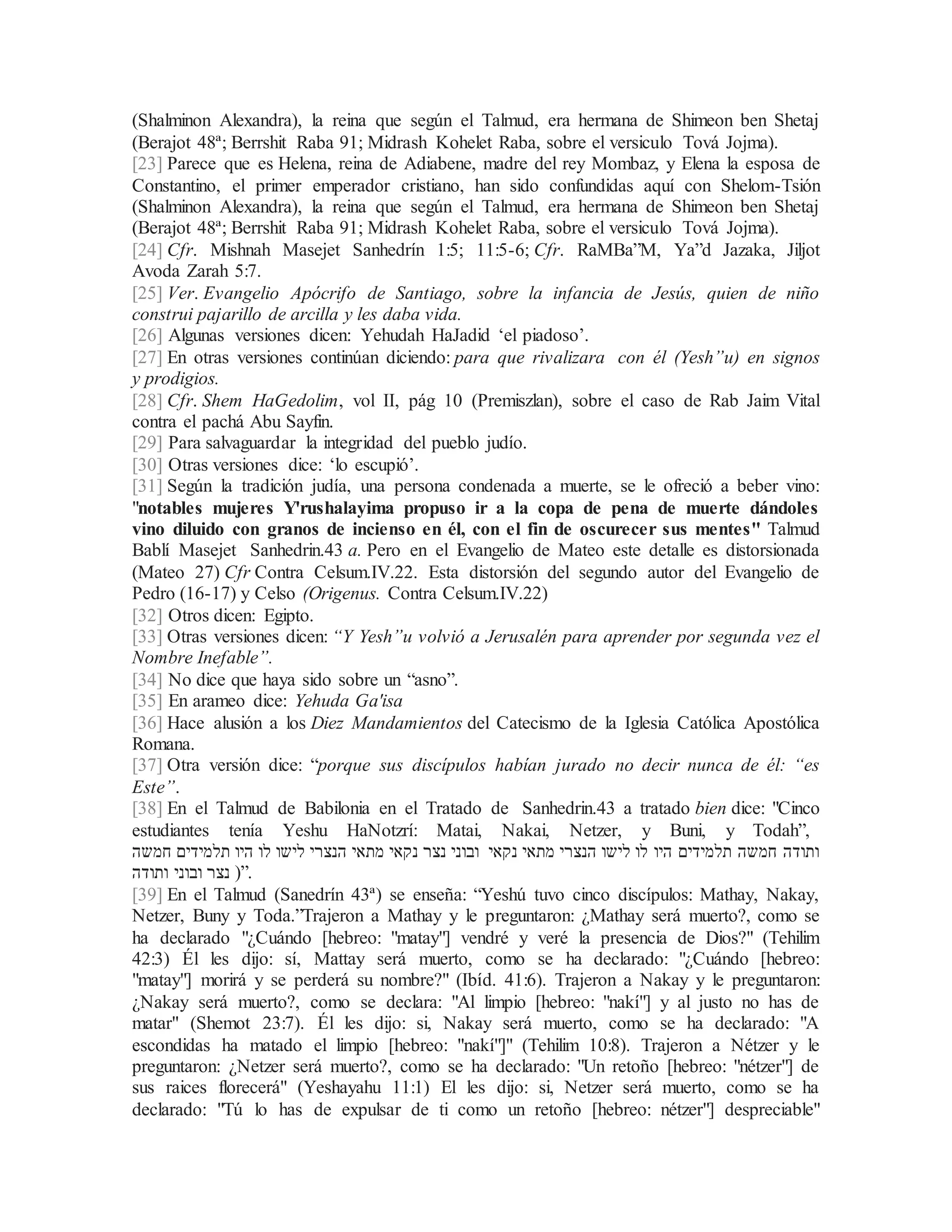 Yeshu la verdadera historia | DOCX