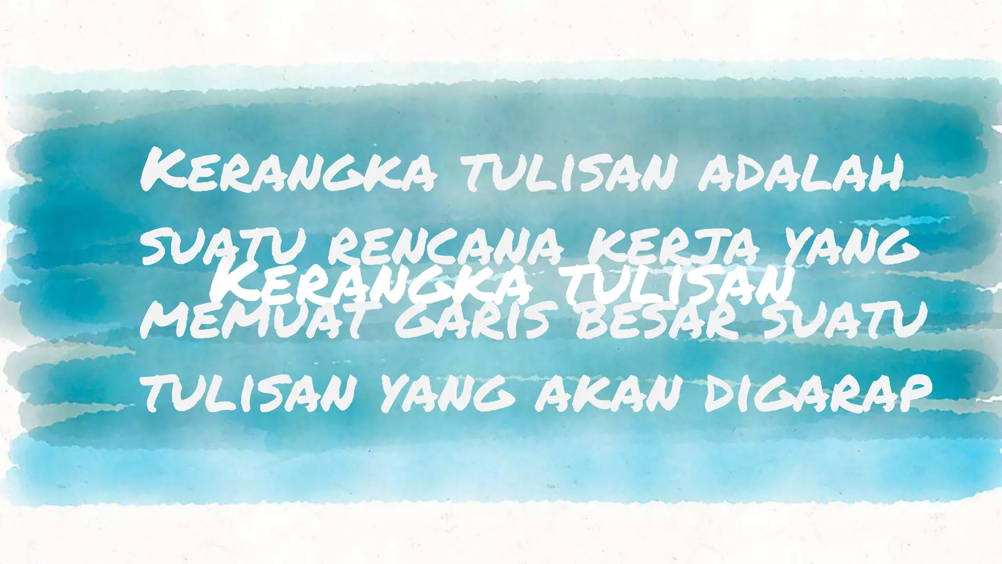 Kerangka Tulisan Oleh yesica sitorus | PPTX