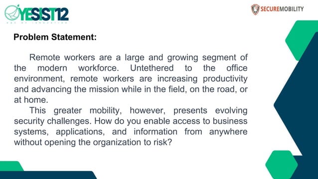 Yesist 12 PRESENTATION ON SECURE MOBILITY.pptx | Technology Industry ...
