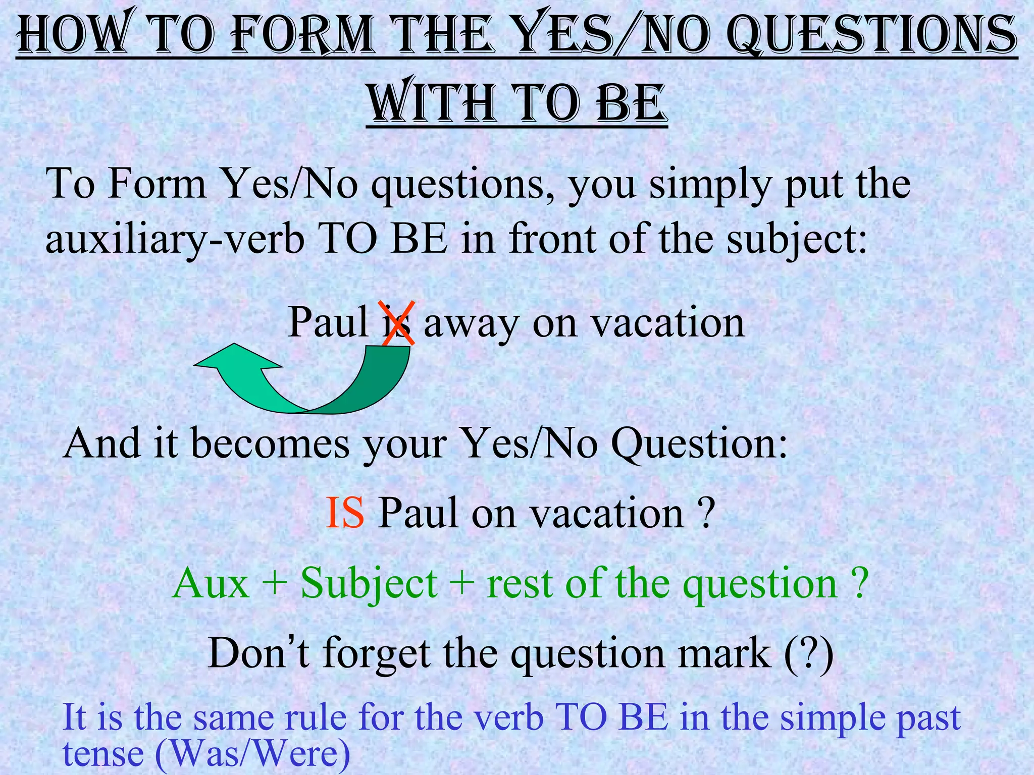 Yes no questions | PPT