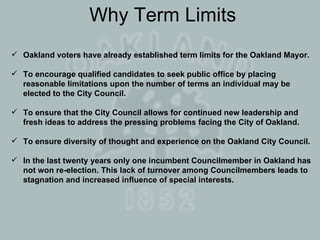 Yes on term limits and on budget reform | PPT