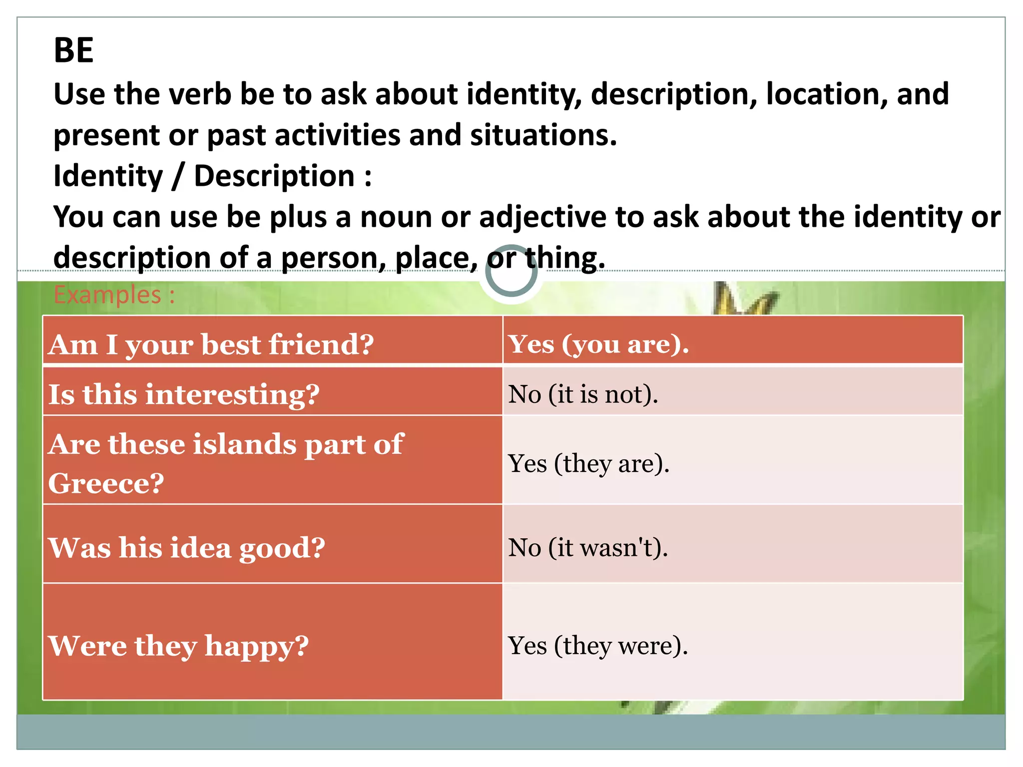Yes or no question | PPT