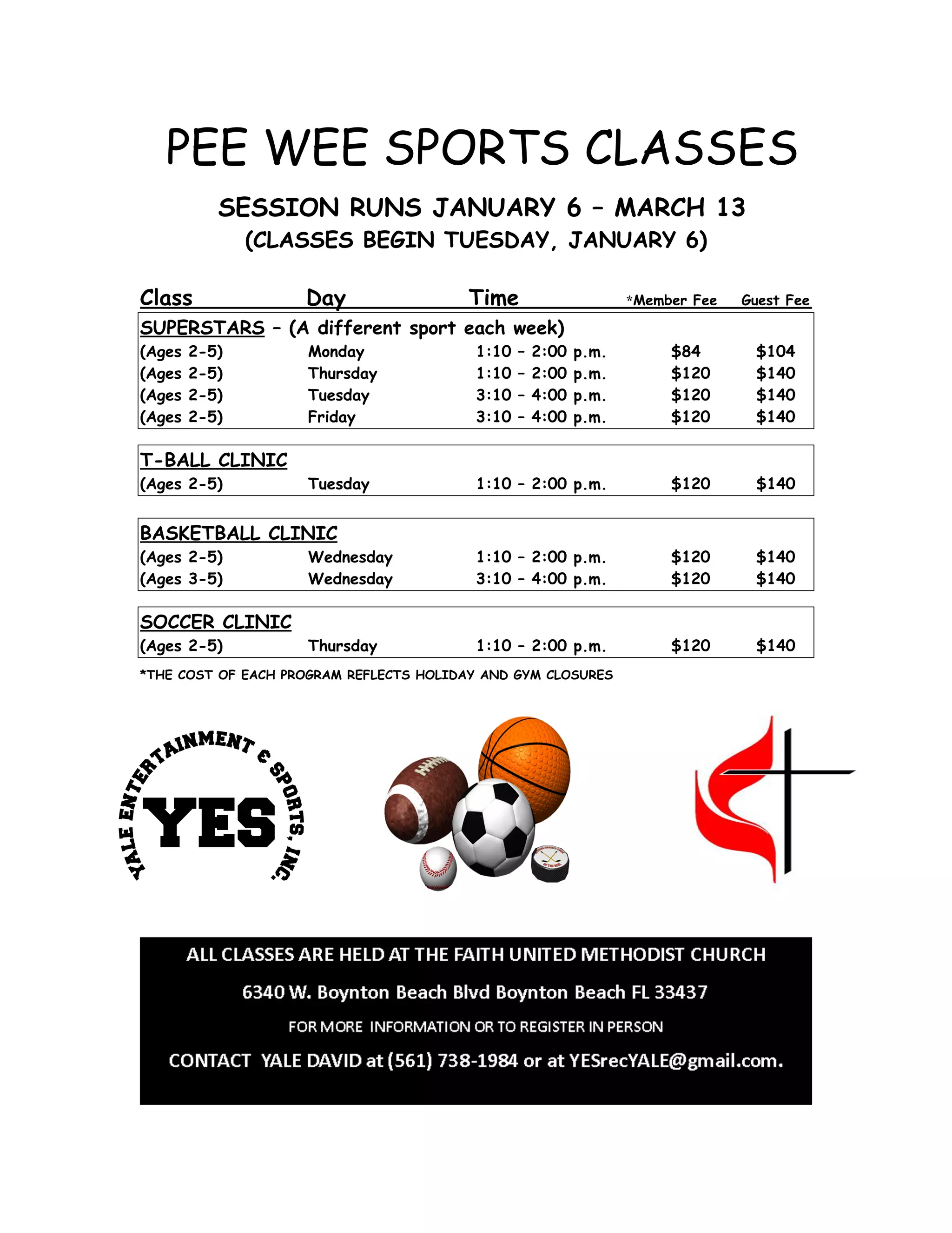 Yes Preschool Enrichment Schedule | PDF