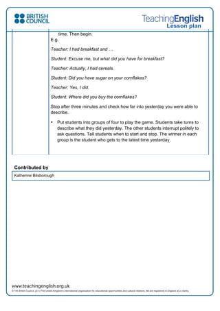 Yesterday lesson plan | PDF