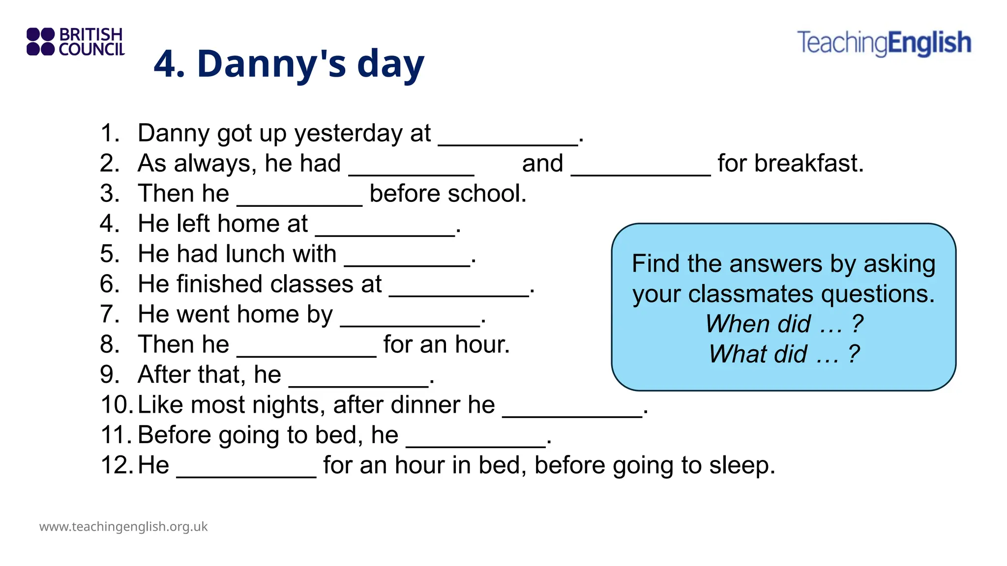 Yesterday_presentation_simple_past tense | PPTX