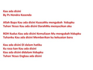 Yesus ada disini | PPTX