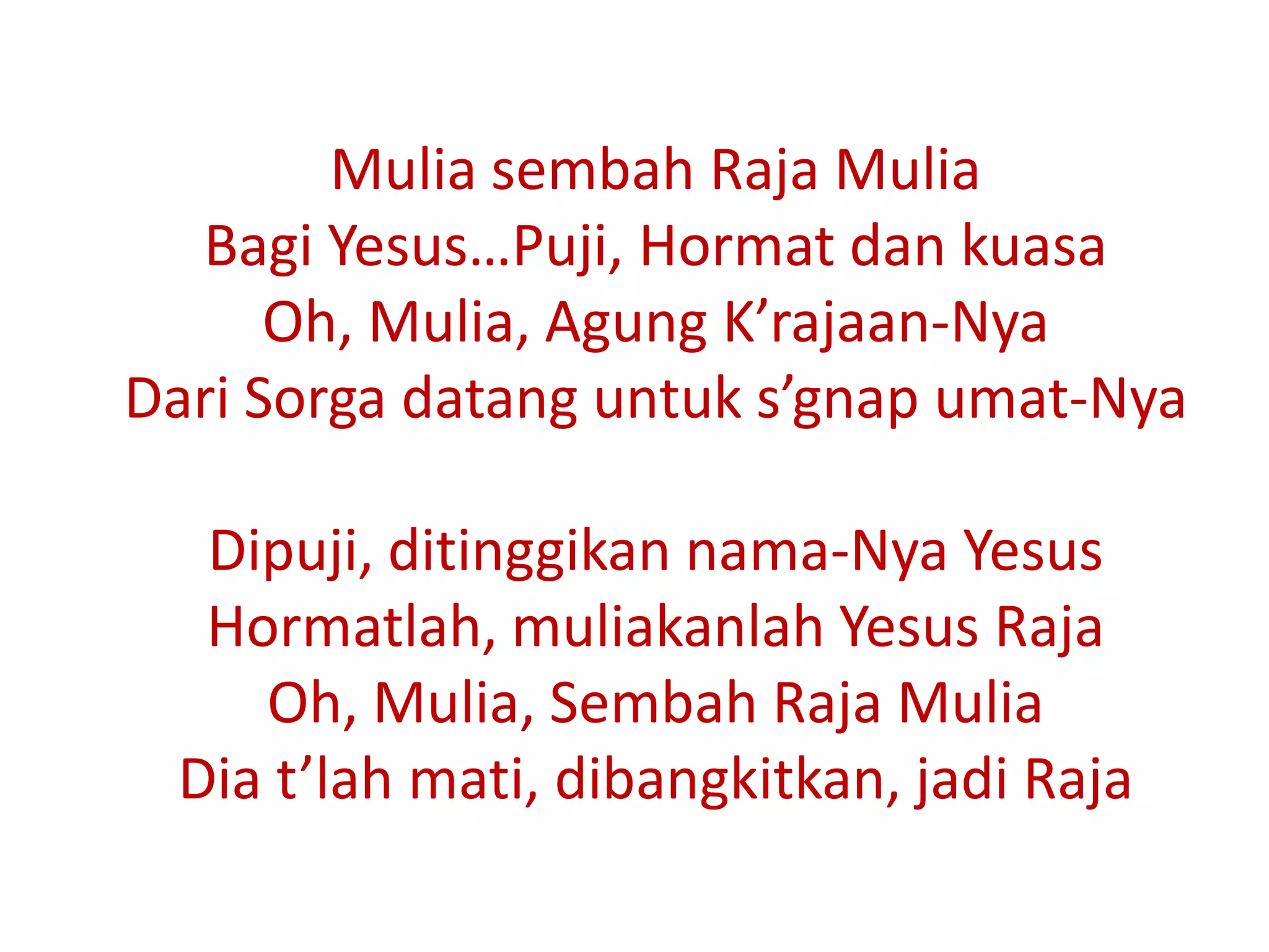 Yesus datang sebagai raja | PPTX