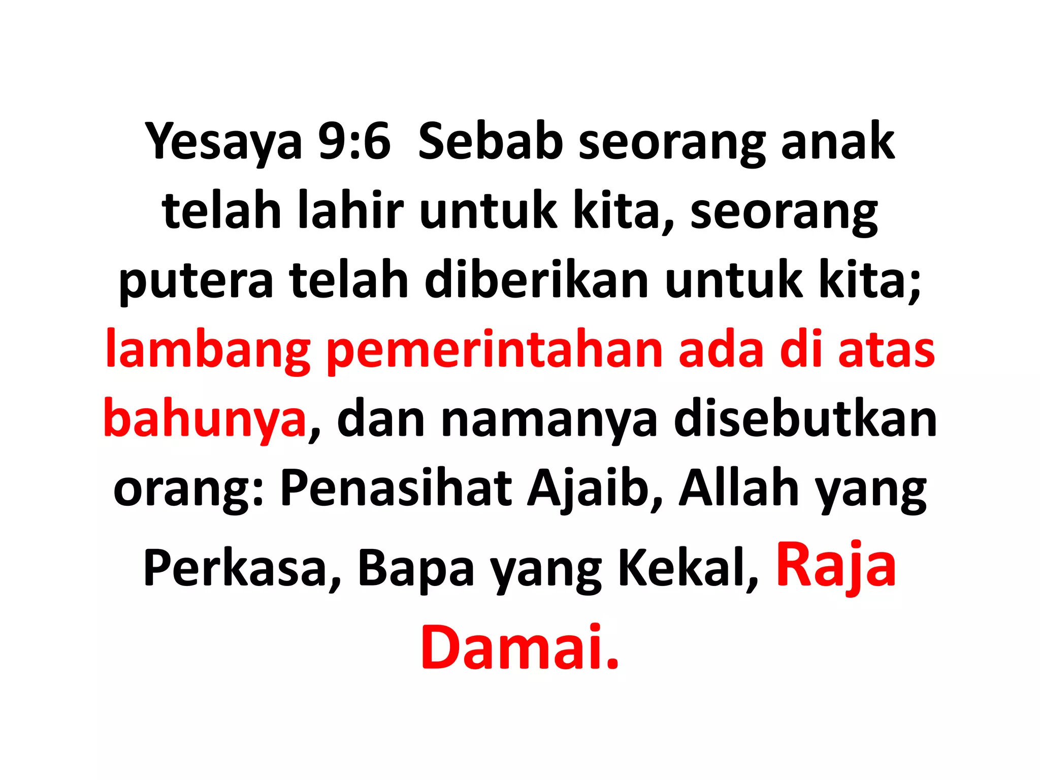 Yesus datang sebagai raja | PPT