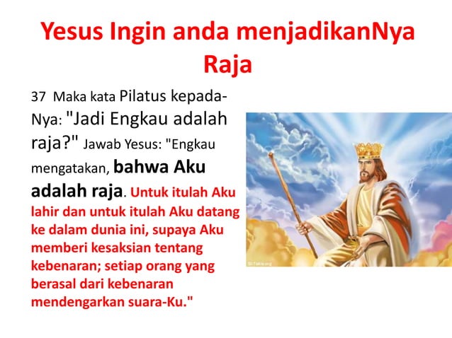 Yesus datang sebagai raja | PPT