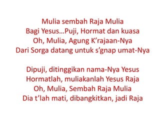 Yesus datang sebagai raja | PPT