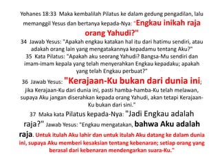 Yesus datang sebagai raja | PPTX