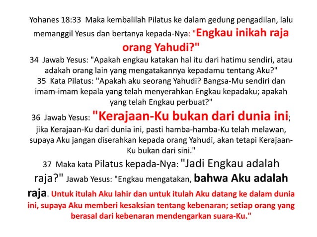 Yesus datang sebagai raja | PPT