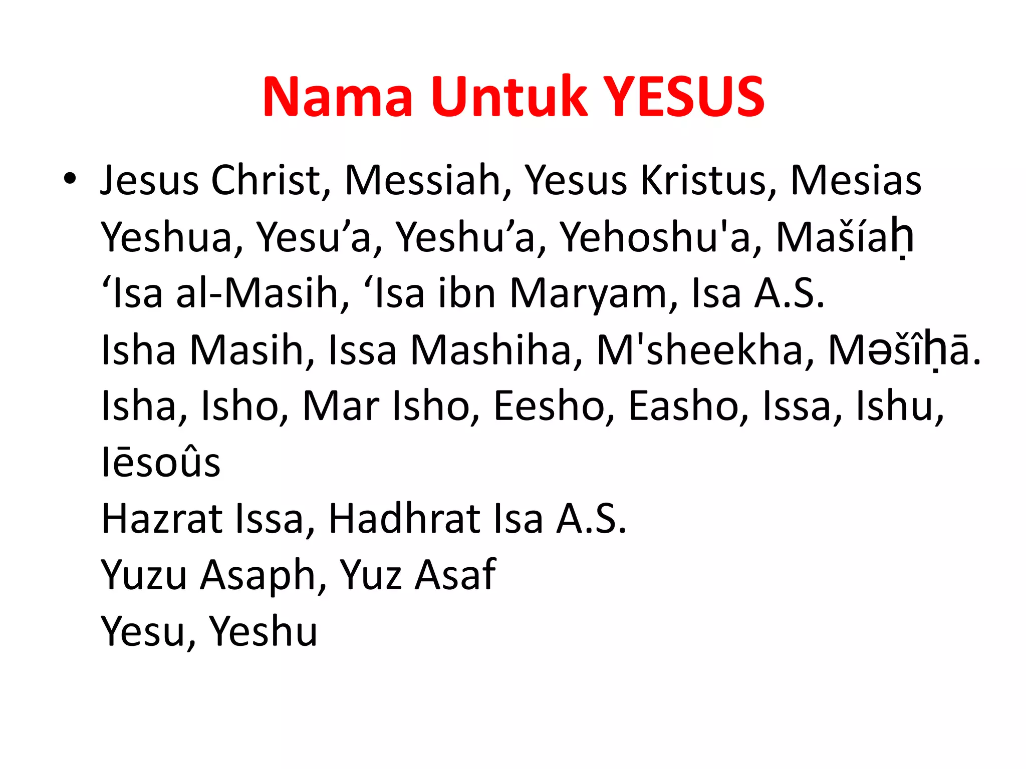 Yesus kristus | PPTX