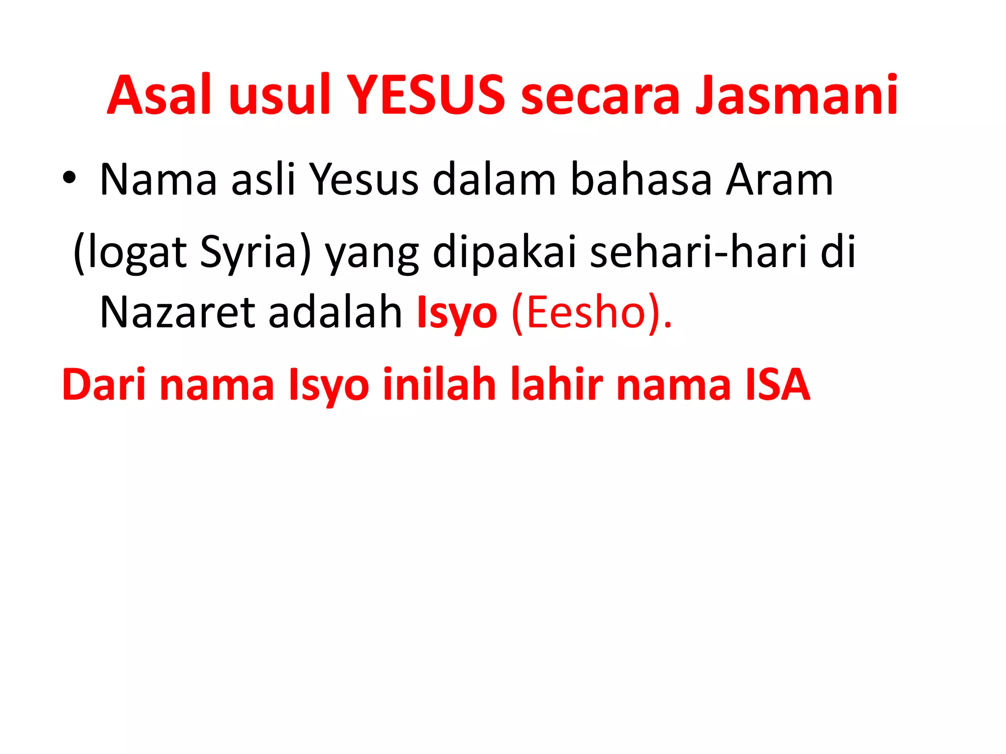 Yesus kristus | PPTX