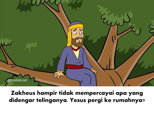 Yesus Menumpang di Rumah Zakheus | PPT