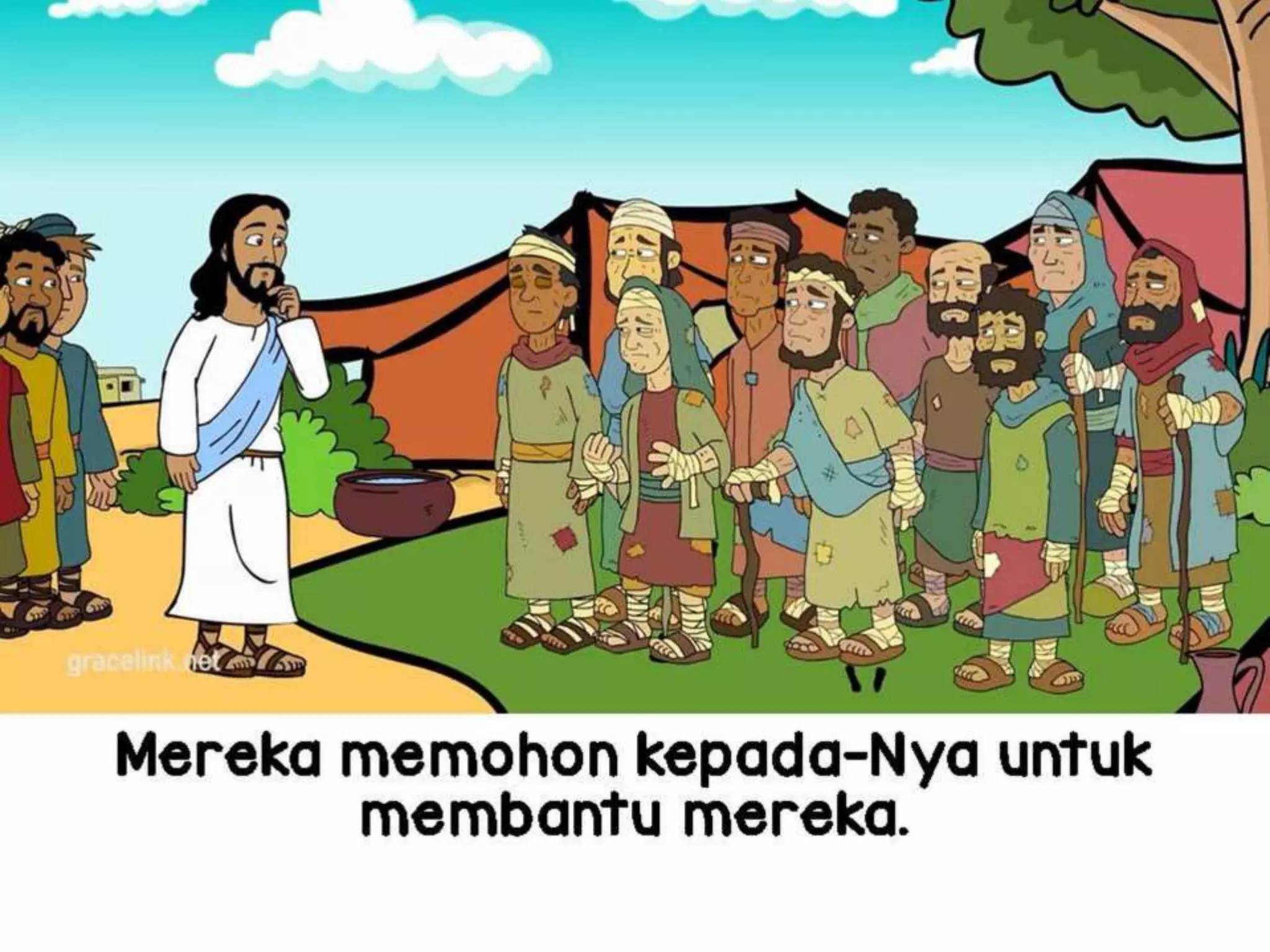 Yesus menyembuhkan 10 orang kusta | PPTX