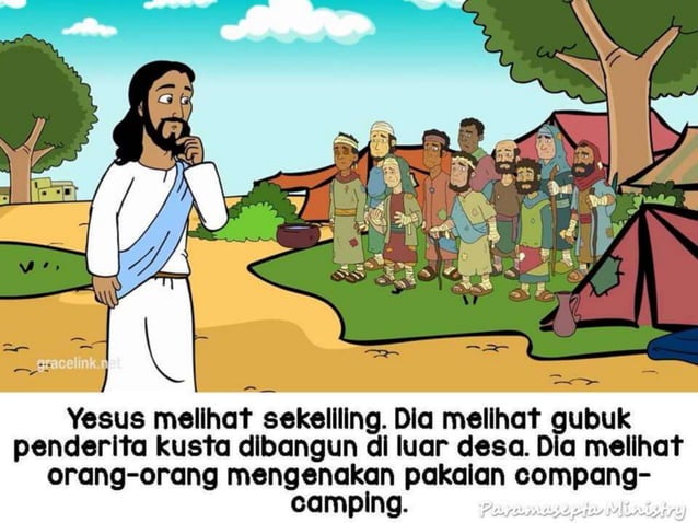Yesus menyembuhkan 10 orang kusta | PPTX